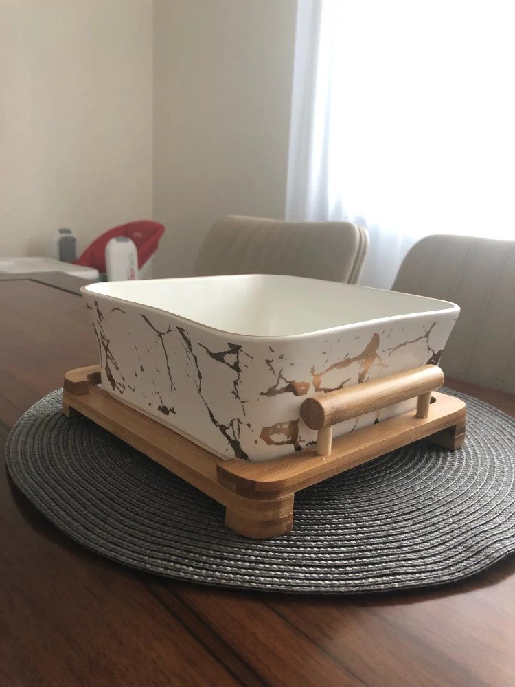 Marble Pattern Square Bowl - Casa Cultures
